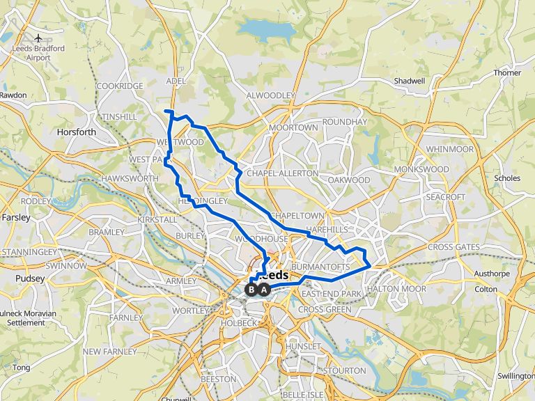 Leeds VC/Harehills/Lawnswood/Woodhouse/Whitehall Prem | ride | Komoot